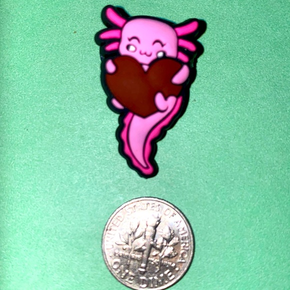 Accessories | 1 For 15 Pink Axolotl Holding A Heart Mexican Salamander ...